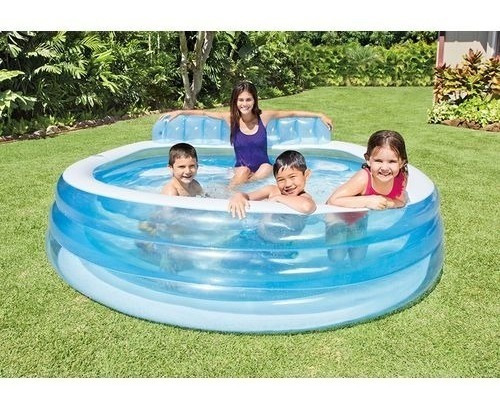 Alberca Inflable, Con Asiento Familiar. - Palu Express